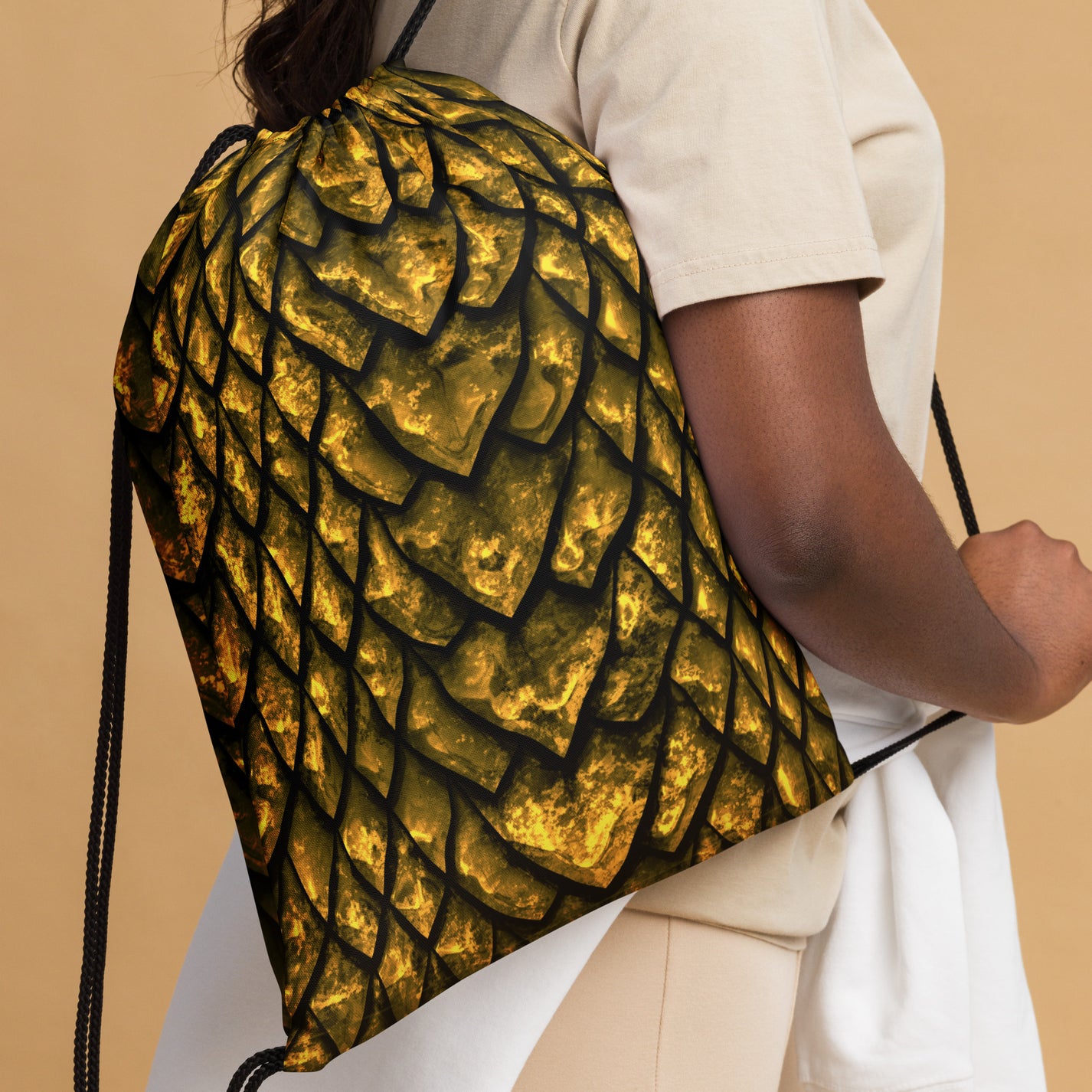 Gold Dragon Scale Drawstring Bag – Stonecrowe Trading Co.