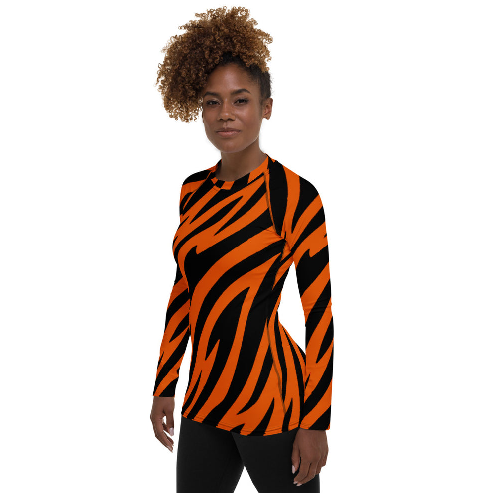 Tiger Stripe Women's Rash Guard – Stonecrowe Trading Co.