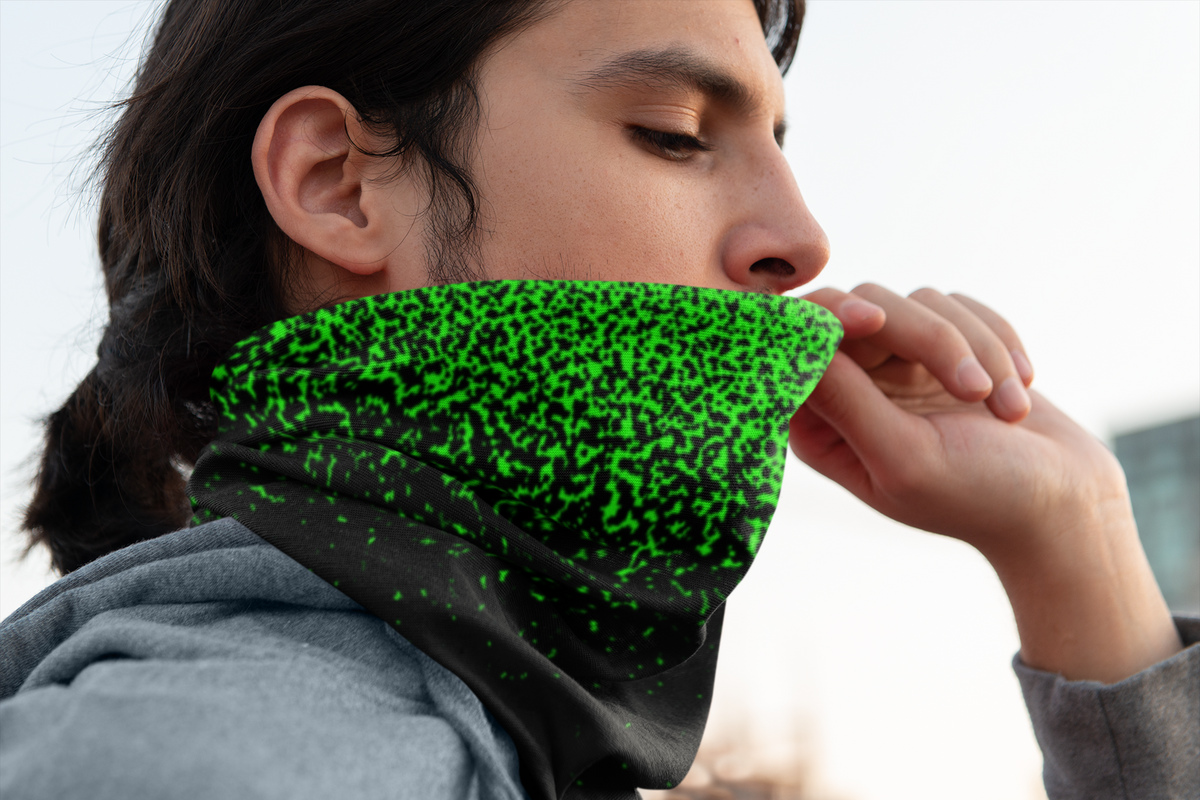 Neon Green Splatter Neck Gaiter – Stonecrowe Trading Co.